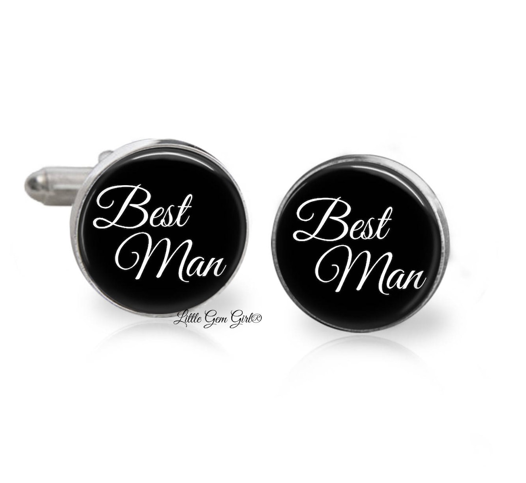 Best Man Cuff Links - Bestman Groomsman Wedding Cufflinks Gift ...