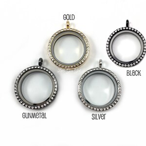 Custom Birth Moon Floating Locket Necklace 1 - 4 Moon Phase Charms ...