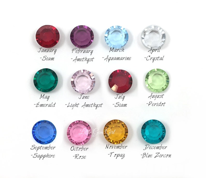Floating Birthstones Charm Locket With Rhinestones Custom Premium ...