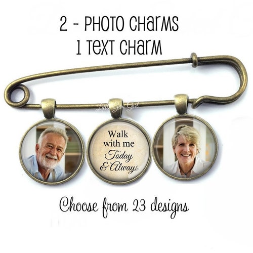 Walk With Me Today And Always Custom Photo Lapel Pin With 3 Etsy