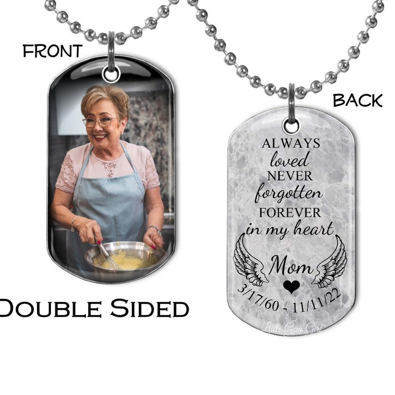 Dog Tag Picture Key Chain - Etsy