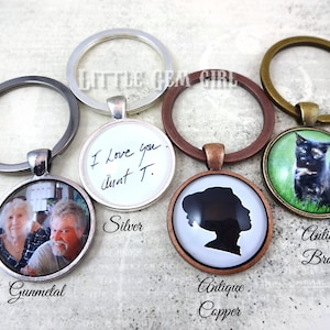 Custom Handwriting & Photo Key Chain - Double Sided Handwritten Message ...