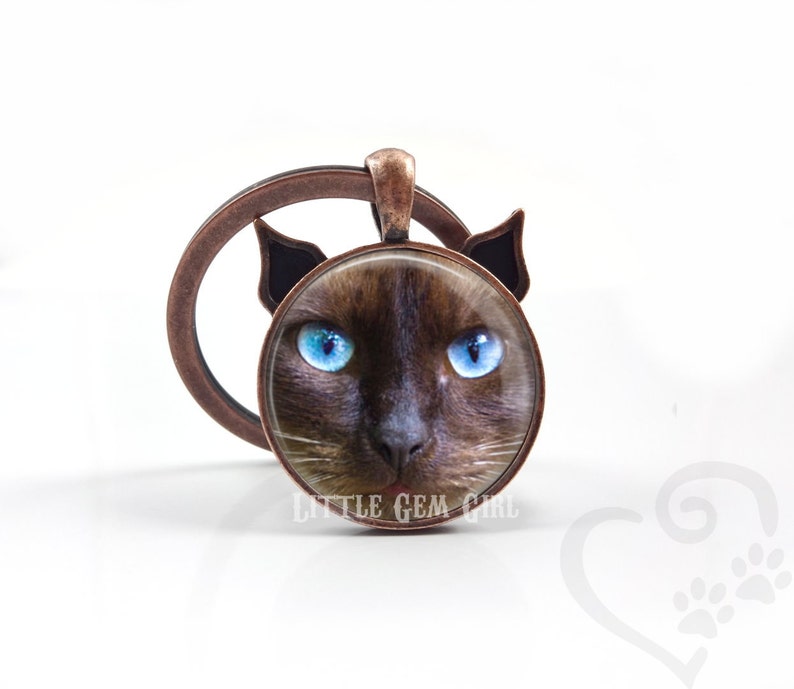 Personalized Cat Key Chain Charm Custom Cat Jewelry Your | Etsy