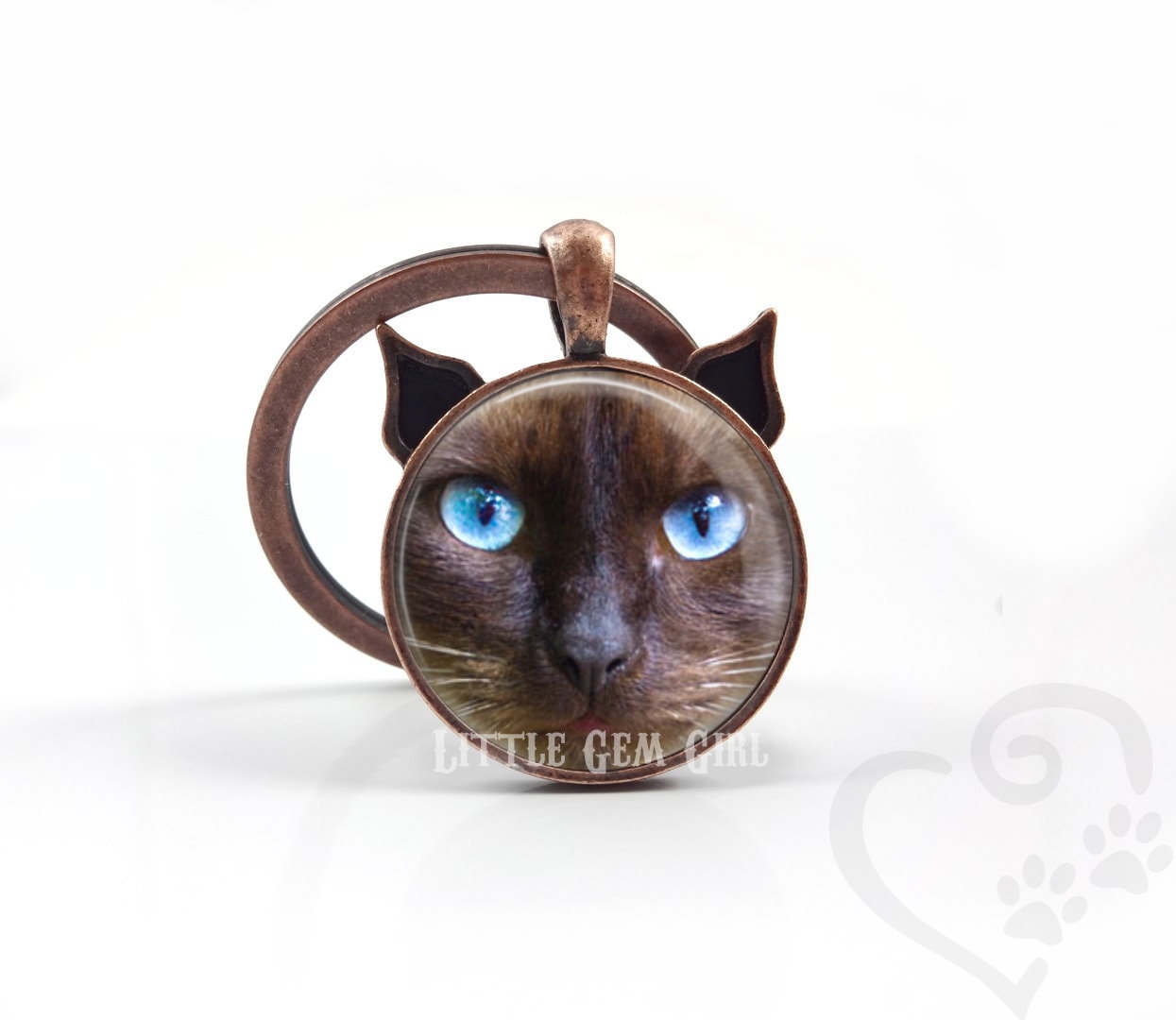 Personalized Cat Key Chain Charm Custom Cat Jewelry Your | Etsy