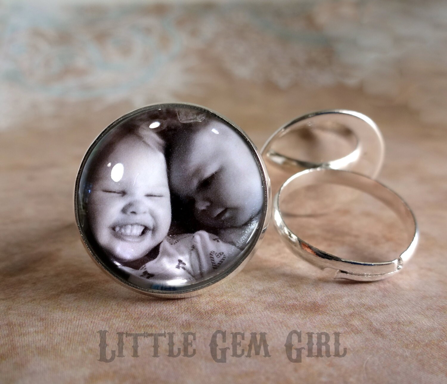 Custom Photo Ring Picture Ring Photo Jewelry 20mm Photo | Etsy