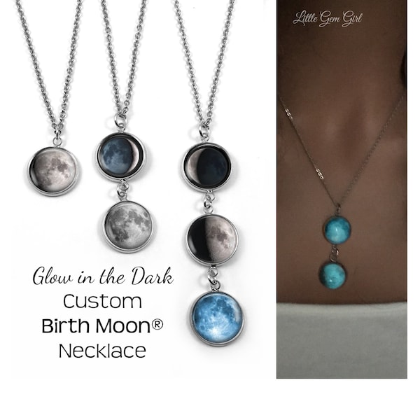 Moon Phase Necklace - Etsy