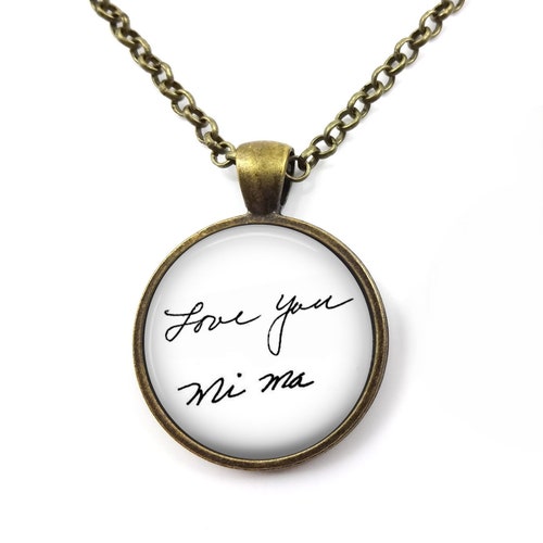 Custom Loved Ones Handwriting Necklace or Key Chain - Etsy