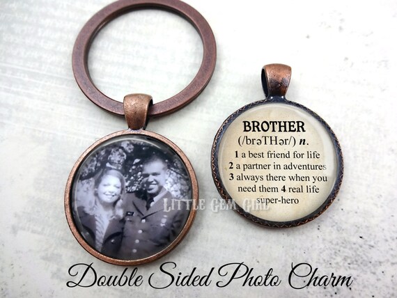 Brother Key Chain Charm Double Sided Custom Photo & | Etsy