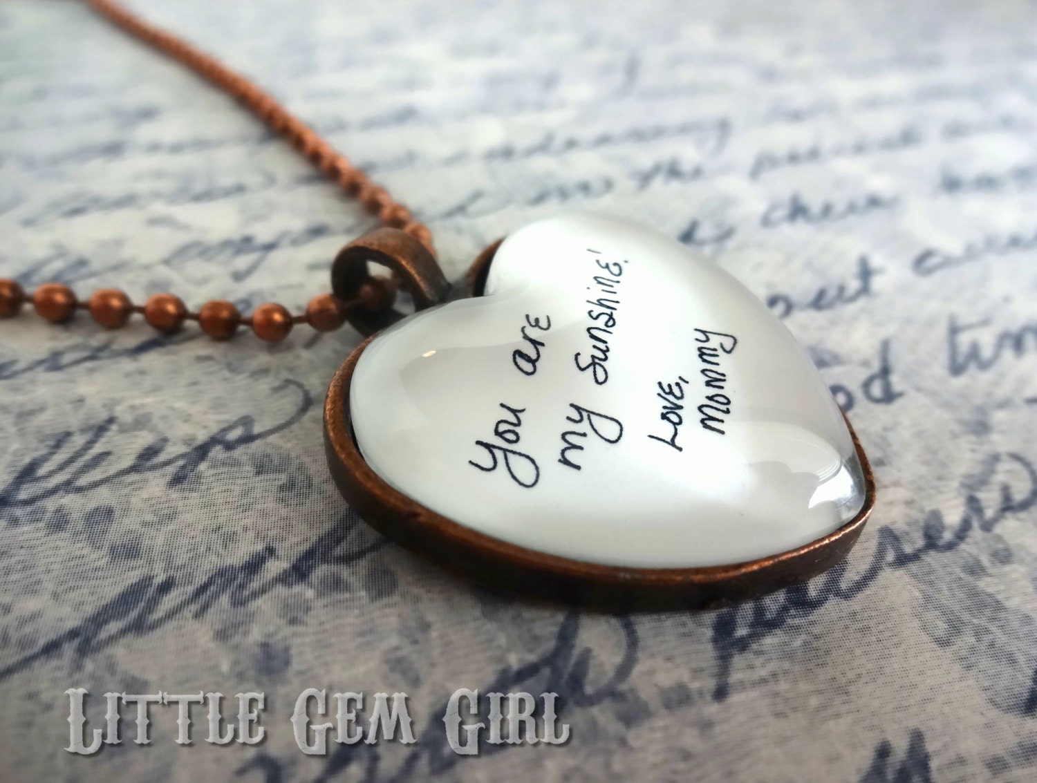 Custom Loved Ones Handwriting Necklace or Key Chain - Signature ...