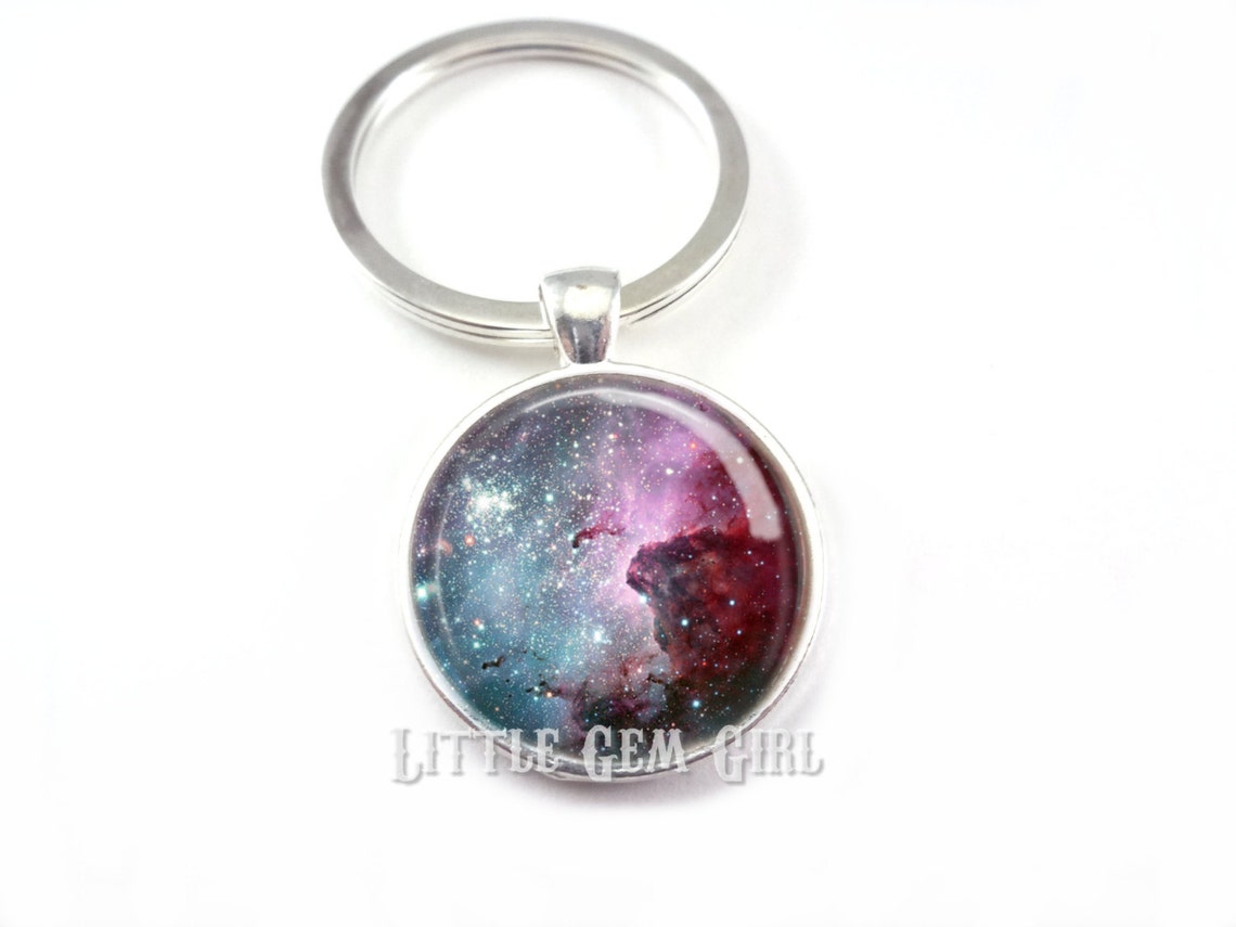 Glow in the Dark Galaxy Key Chain - 20 Space Images Available - Antique ...