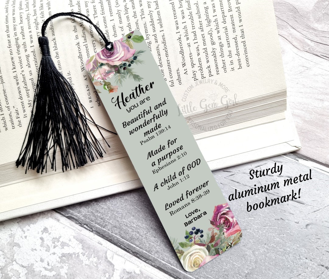Custom Bible Bookmark Made From Sturdy Aluminum Metal - Personalized ...