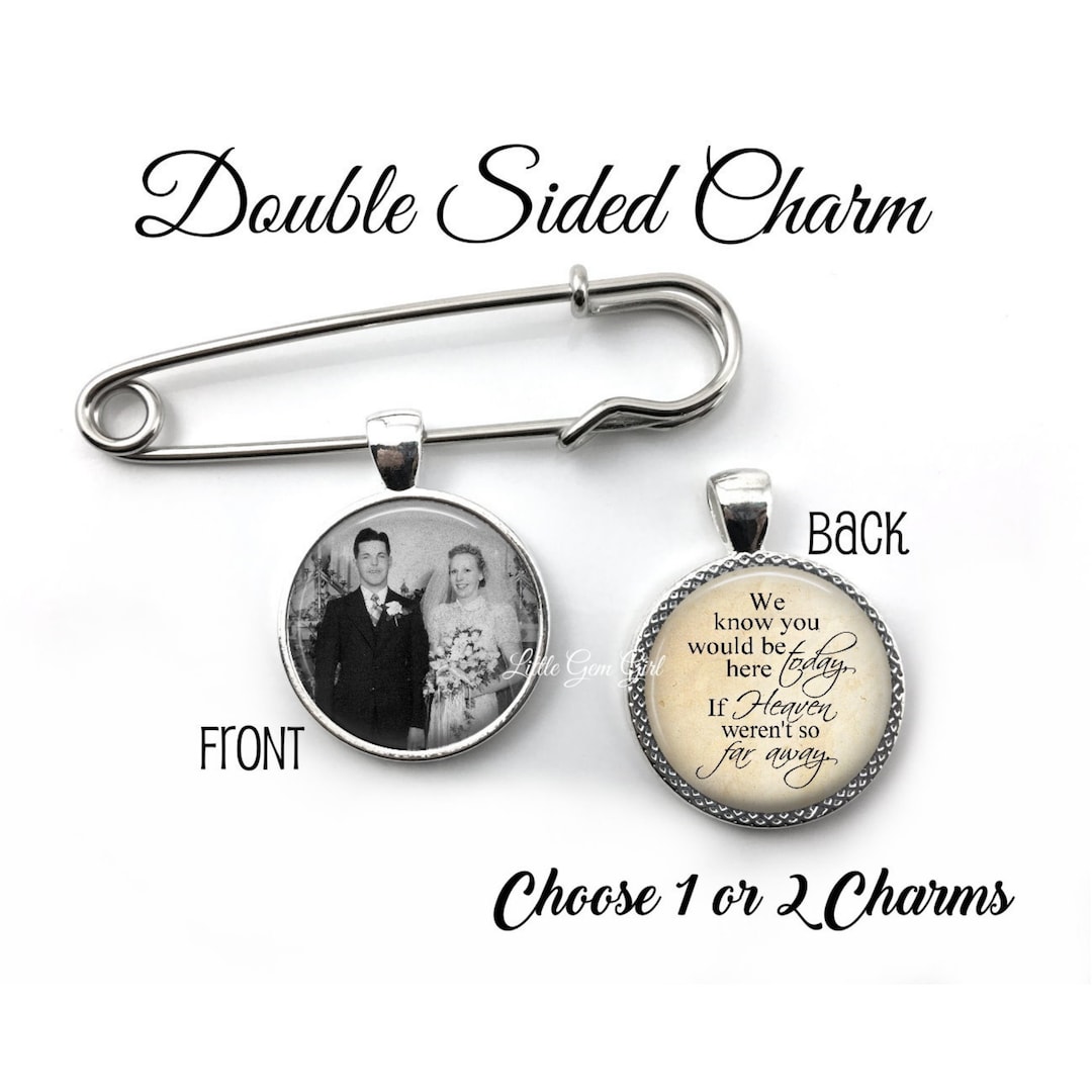 Personalized Groom Lapel Photo Pin - 1 or 2 Double Sided Picture Charms ...