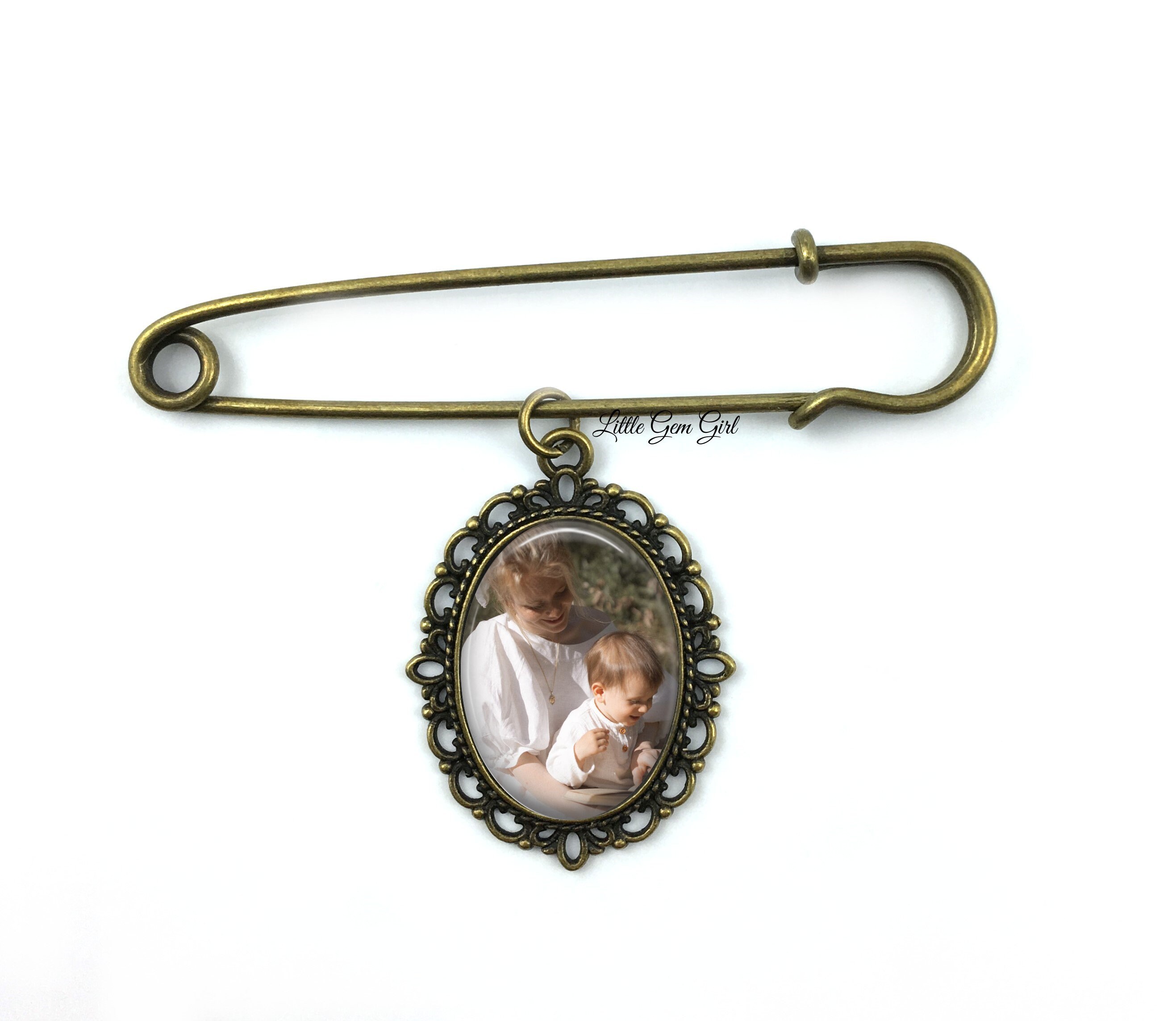 Oval Victorian Custom Photo Lapel Pin with 1 or 2 Pictures | Etsy