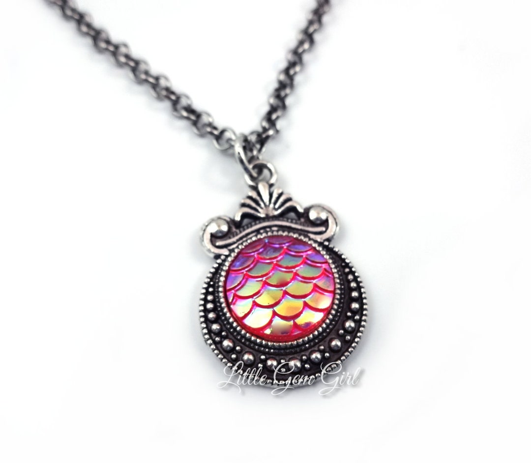 Red Dragon Necklace - Silver or Bronze in 12 Colors - Color Changing ...