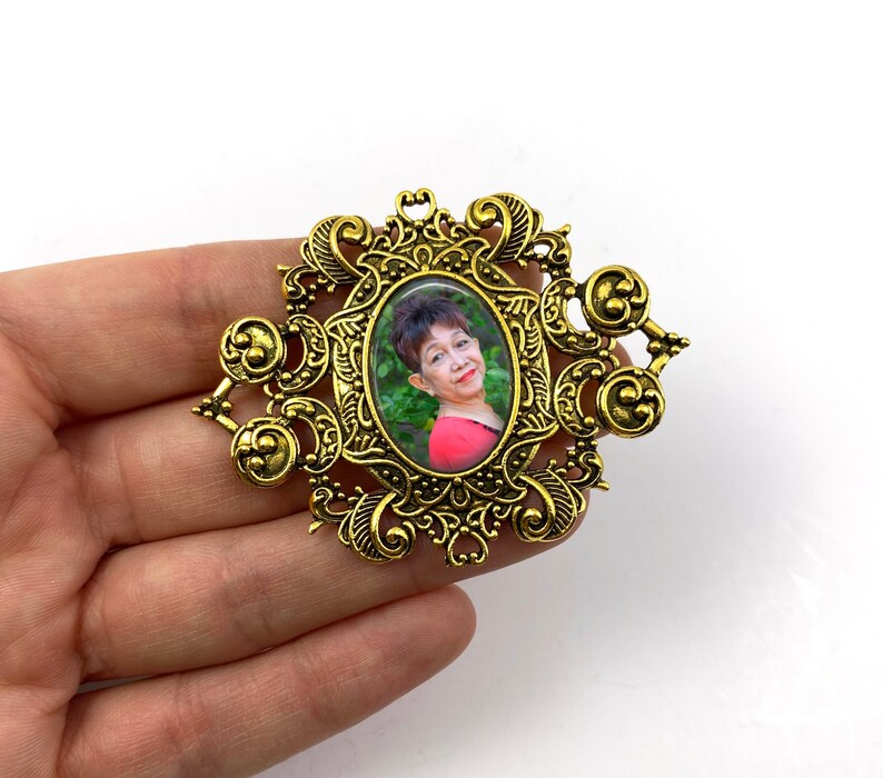 Vintage Style Personalized Photo Brooch Custom Picture - Etsy