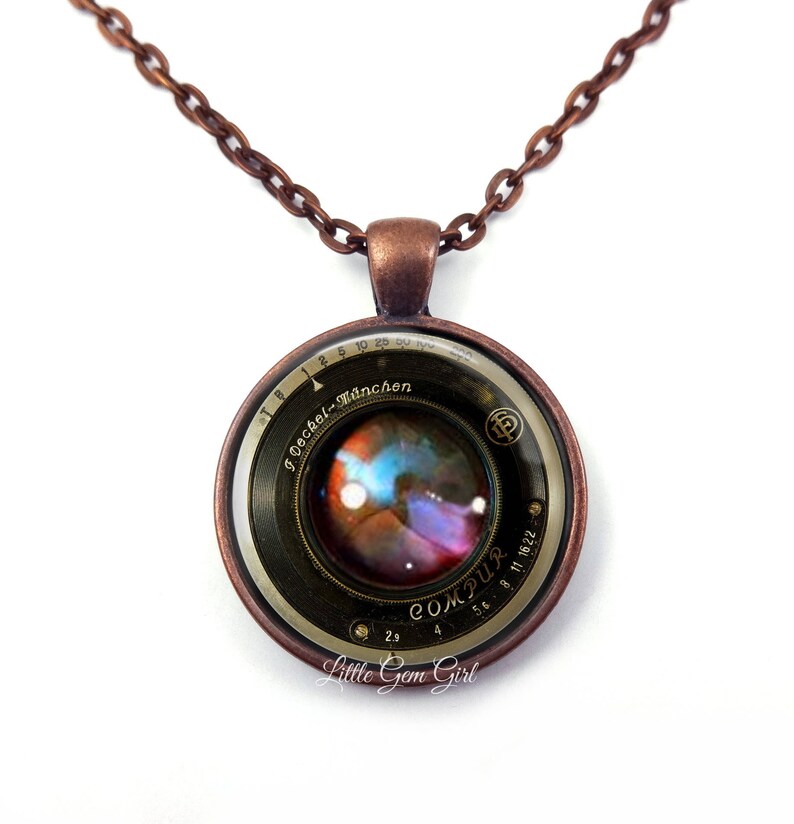 Vintage Camera Lens Necklace Gifts for Photographers 5 Designs & 4 ...