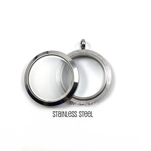 Custom Birth Moon Floating Locket Necklace 1 - 4 Moon Phase Charms ...