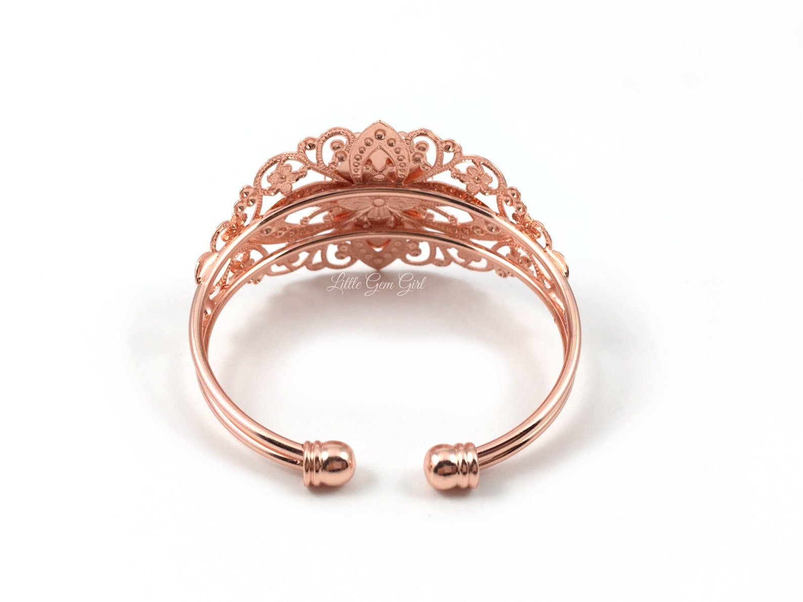 Custom Photo Bracelet - Rose Gold Cuff Bracelet - Personalized Photo ...