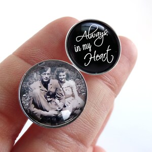 Memorial Photo Cuff Links - in Memory Custom Picture Cufflinks Always ...