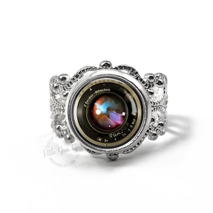 Vintage Style Mini Camera Ring High Quality Adjustable Filigree Band ...