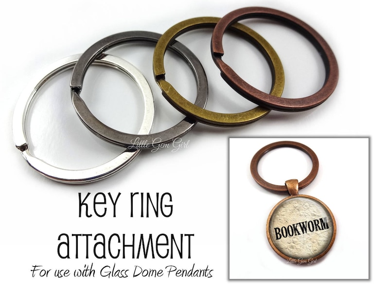Key Ring Attachment - Large Split Ring for Pendants and Charm - Heavy ...