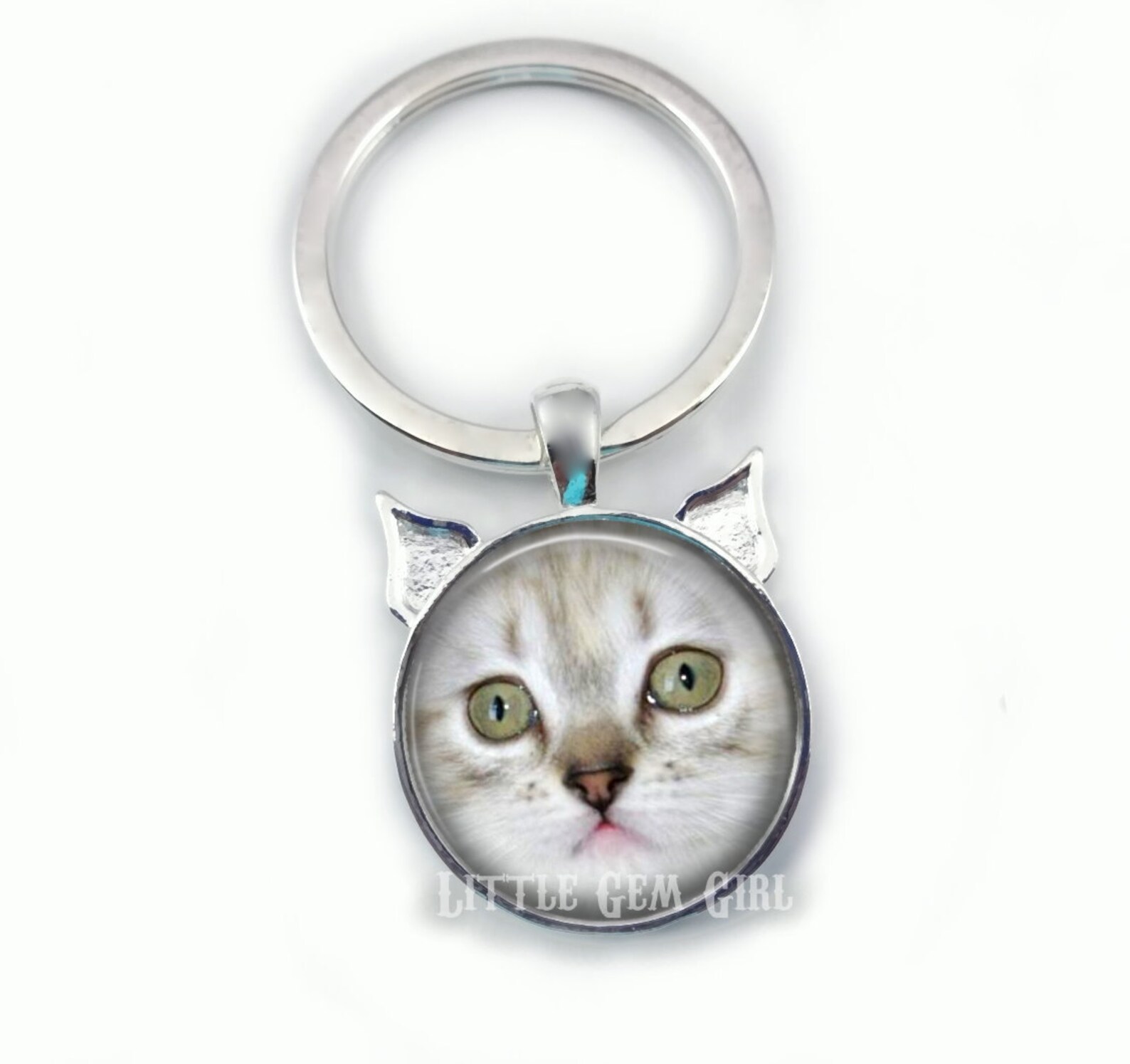 Personalized Cat Key Chain Charm Custom Cat Jewelry Your - Etsy