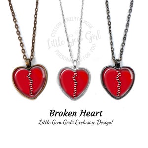 Broken Heart Key Chain Charm or Pendant Necklace - Valentine's Day ...