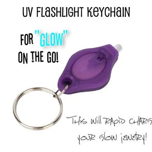UV Flashlight Key Chain for Glow in the Dark Jewelry Will - Etsy