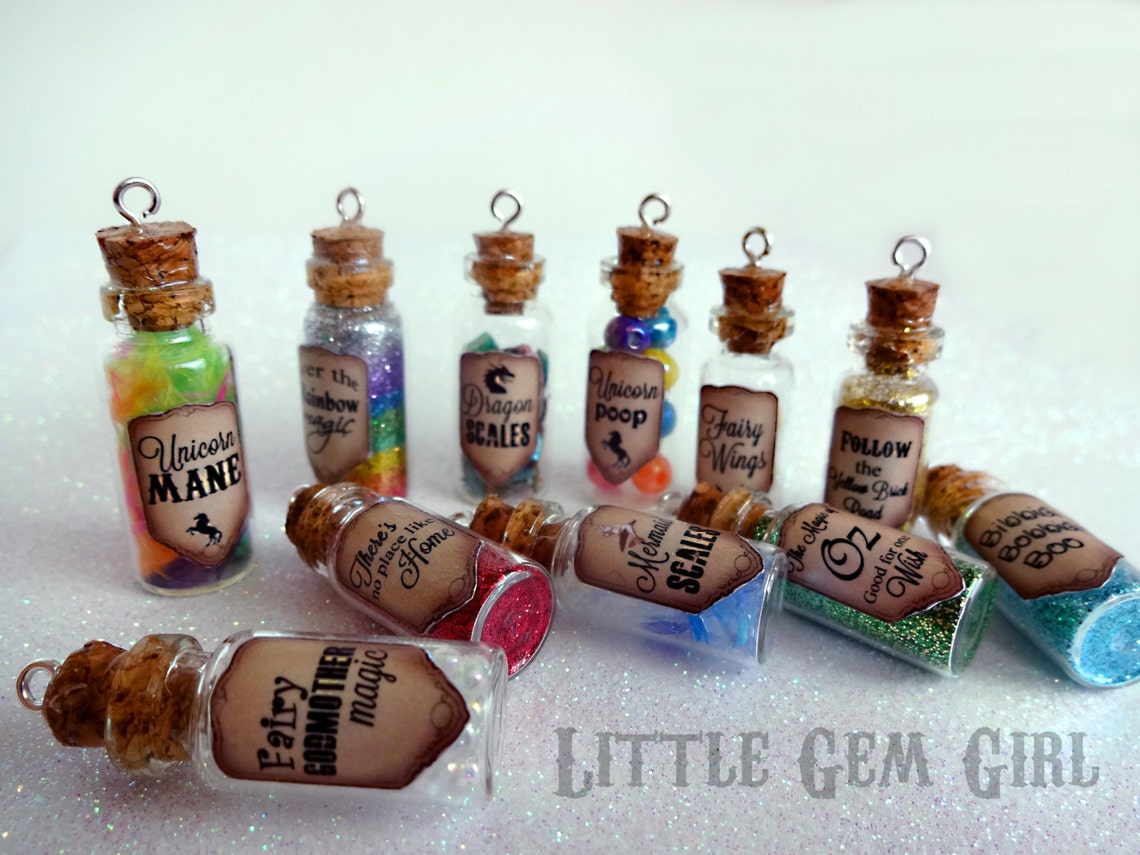 Liquid Luck Glass Bottle Necklace - Good Luck Charm - Magic Potion Vial ...