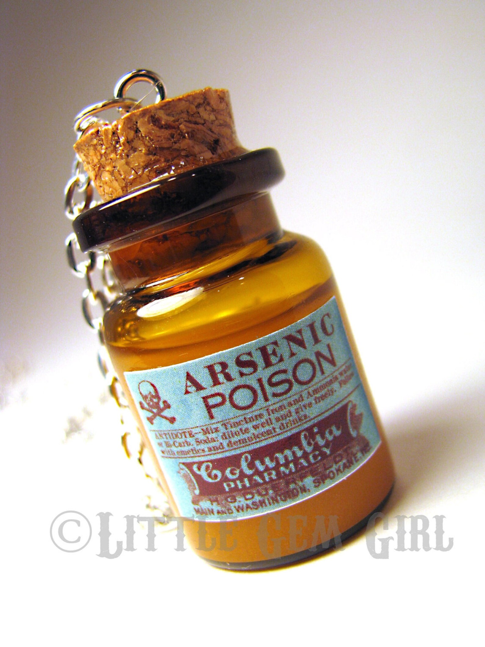 Arsenic Poison Large Glass Bottle Cork Necklace Old Vintage - Etsy