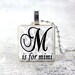 M is for Mimi Wood Pendant Necklace for Mothers Day - Personalized Mimi ...