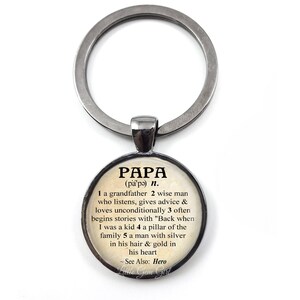 Papa Key Chain Papa Keychain Papa Key Charm for Fathers - Etsy