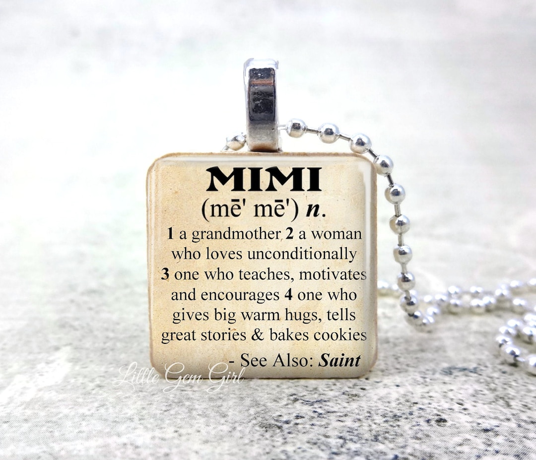 Mimi Definition Pendant Necklace – Grandmother Gift, Inspirational ...