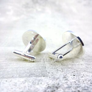 Stainless Steel Silver Photo Cuff Links - Personalized Cufflink With ...