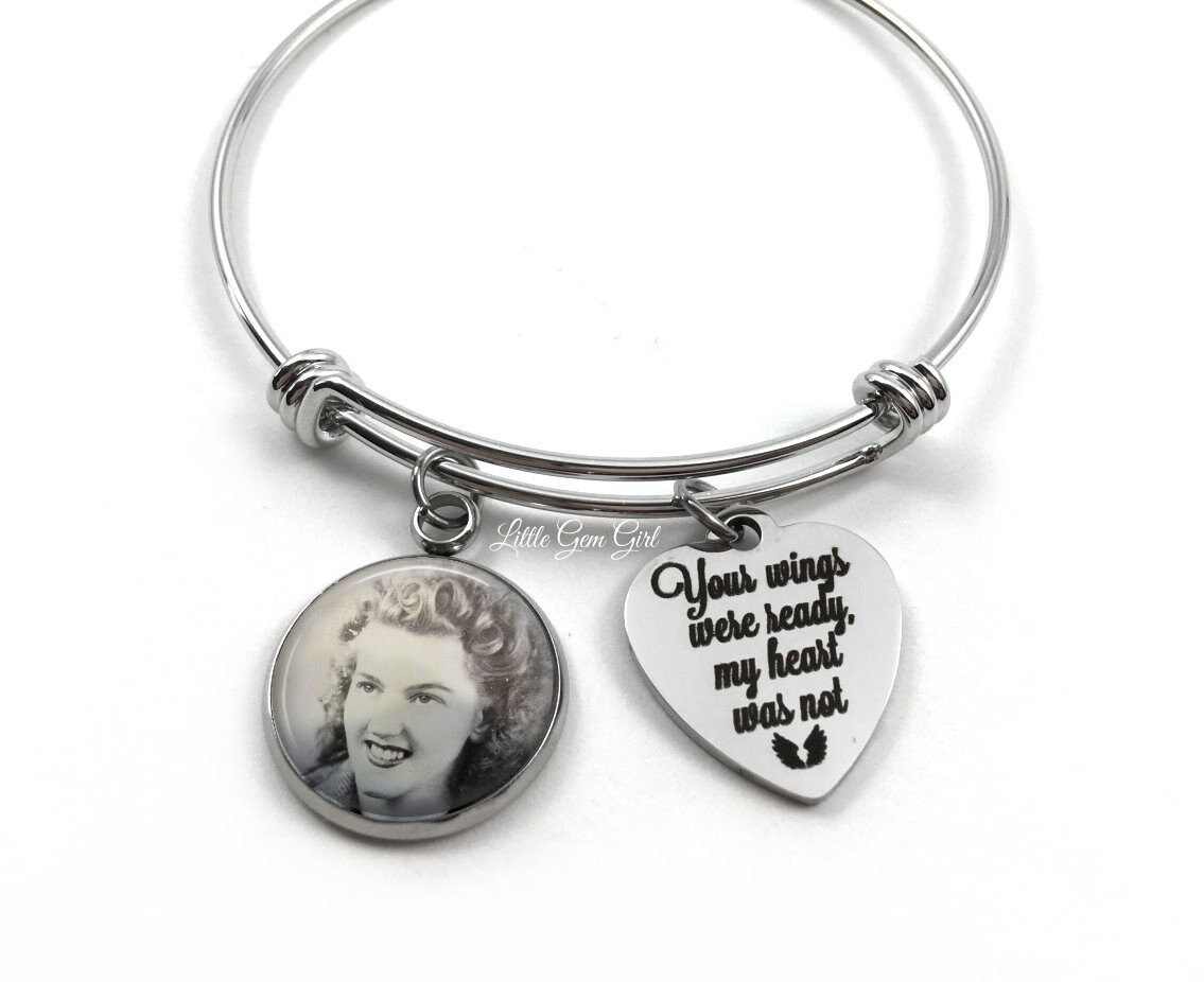 Stainless Steel Personalized Memorial Bracelet Custom Photo | Etsy