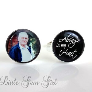 Memorial Photo Cuff Links - Always in My Heart Picture Wedding ...