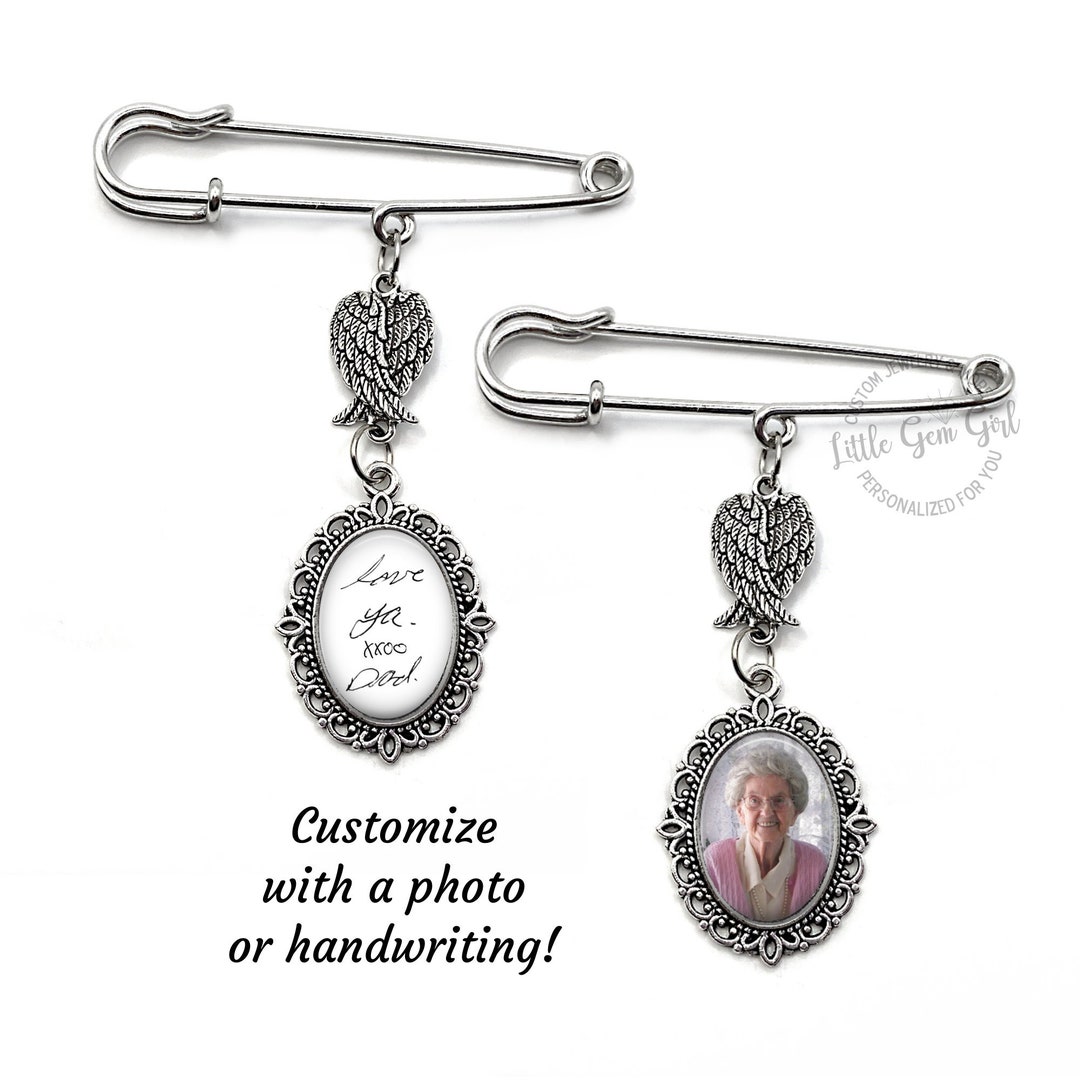 Memorial Lapel Pin With Custom Photo or Loved One's Handwritten Message ...