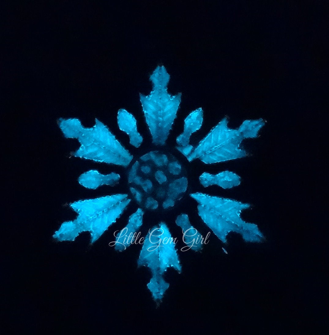 Glowing Snowflake Necklace Glow in the Dark Snowflake Charm | Etsy