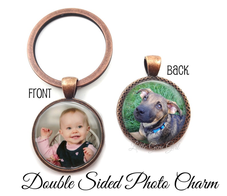 Double Sided Custom Photo Necklace or Keychain – Personalized Pet ...