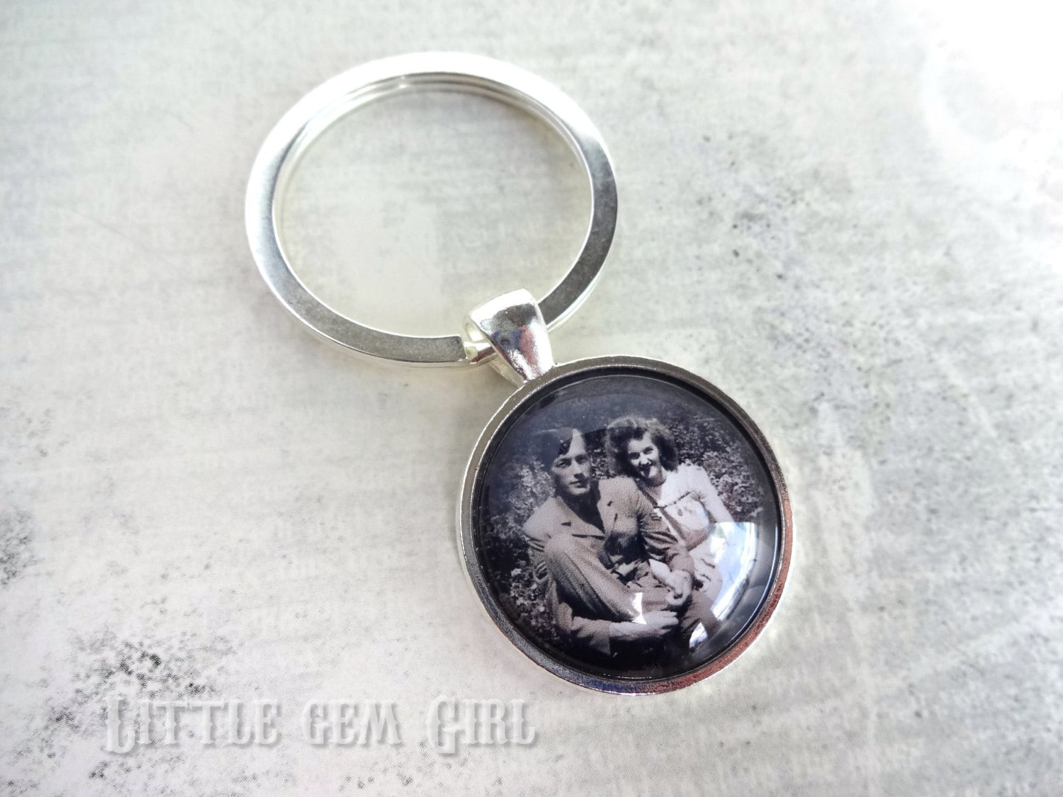 Custom Photo Key Chain Picture Keychain Personalized Silver | Etsy