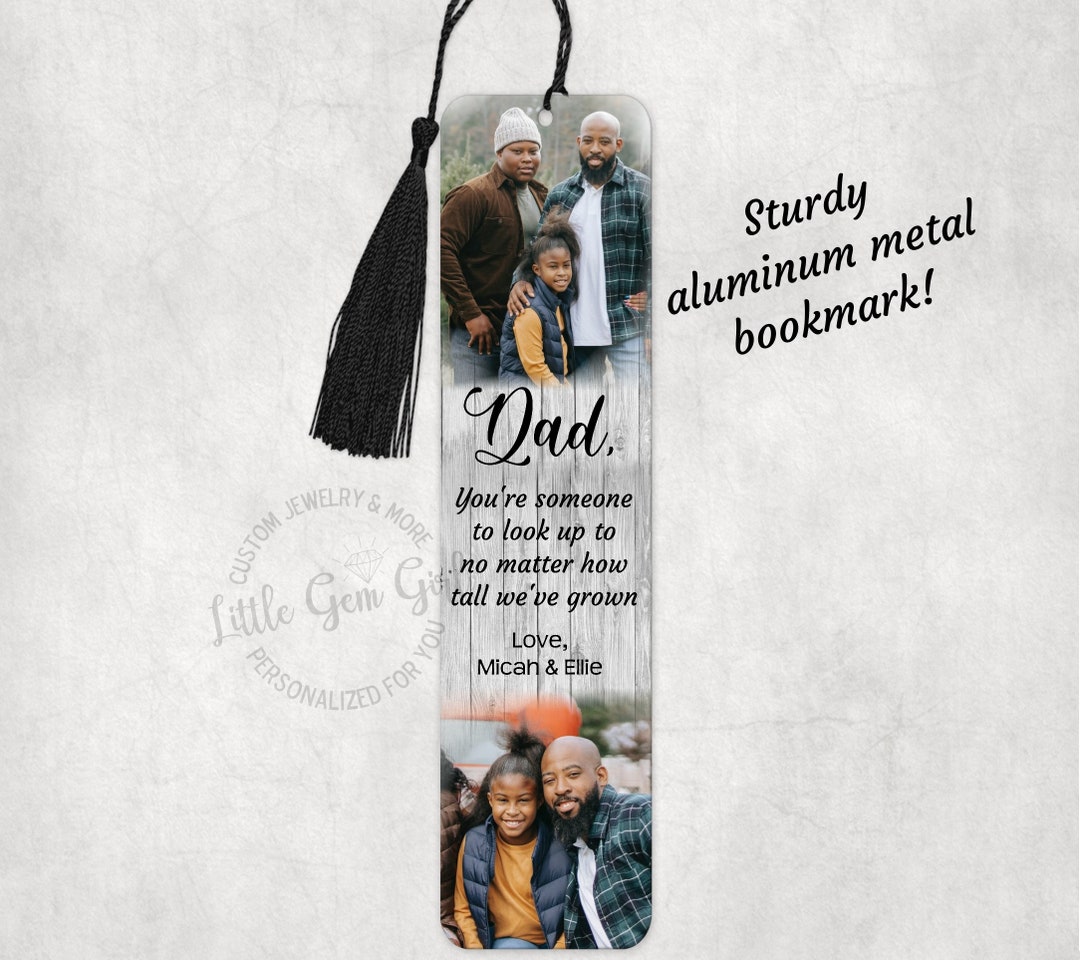 Father's Day Gift Custom Photo Bookmark for Dad, Grandpa, Etc ...