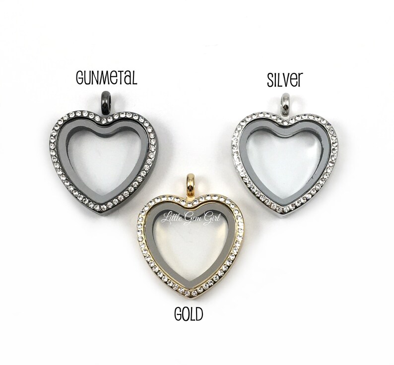 Custom Birth Moon Floating Heart Locket Necklace With | Etsy