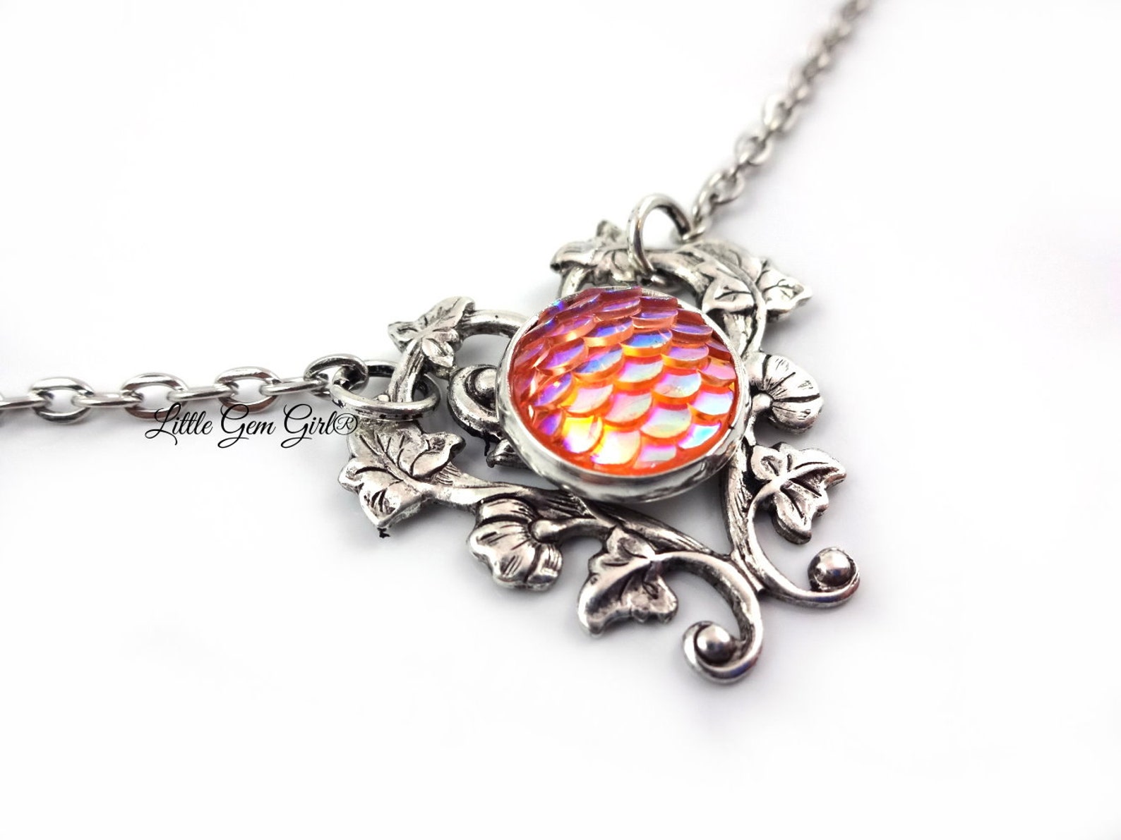 Dragon Scale Necklace Dragon Egg Necklace 17 Colors Available Mermaid ...