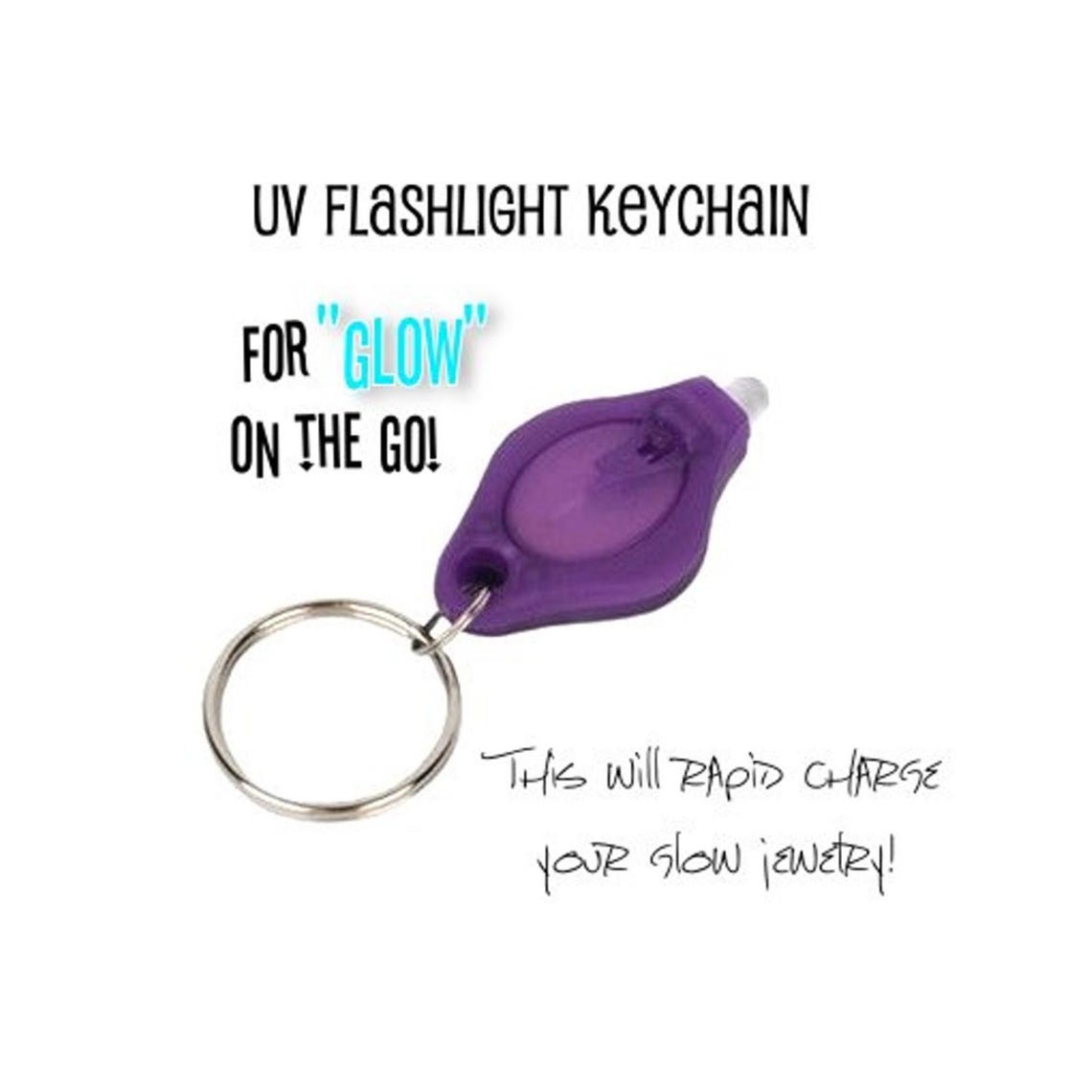 UV Flashlight Key Chain for Glow in the Dark Jewelry - Will Charge Your ...