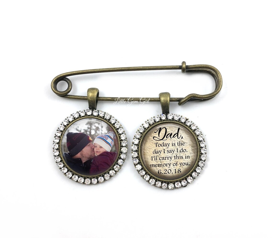 Custom Photo Groom Lapel Pin 2 Charm Rhinestone Lapel Pin - Etsy