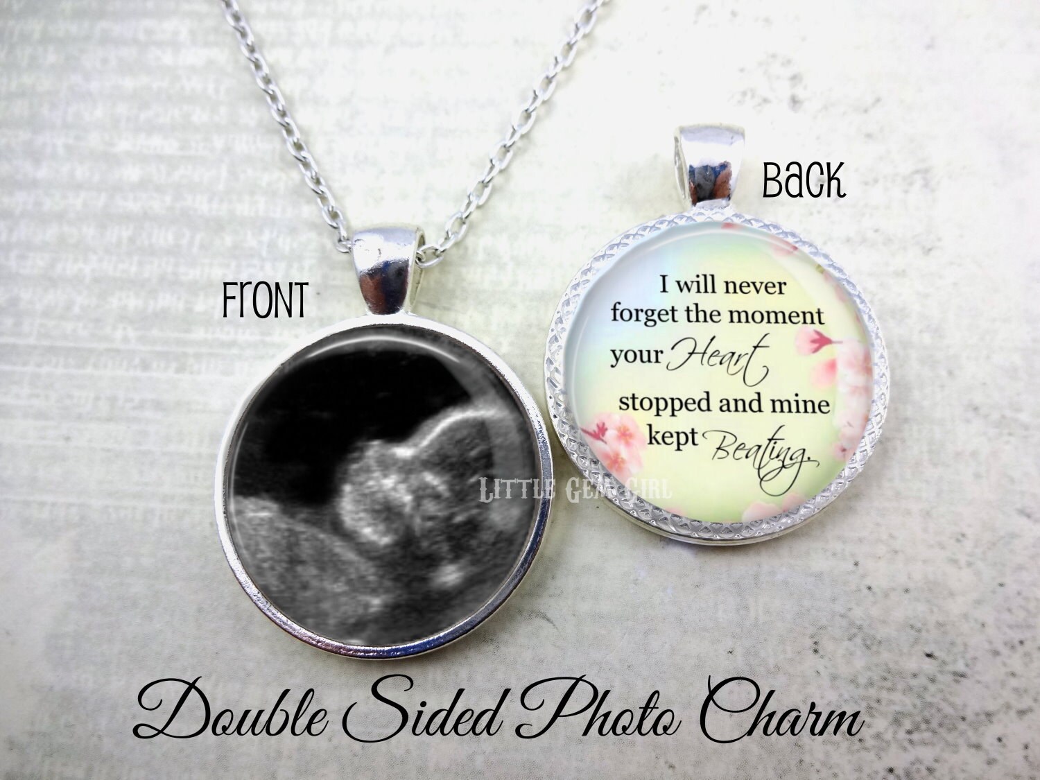Ultrasound Memorial Necklace Miscarriage Keepsake Jewelry | Etsy