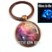 Glow in the Dark Galaxy Key Chain - 20 Space Images Available - Antique ...