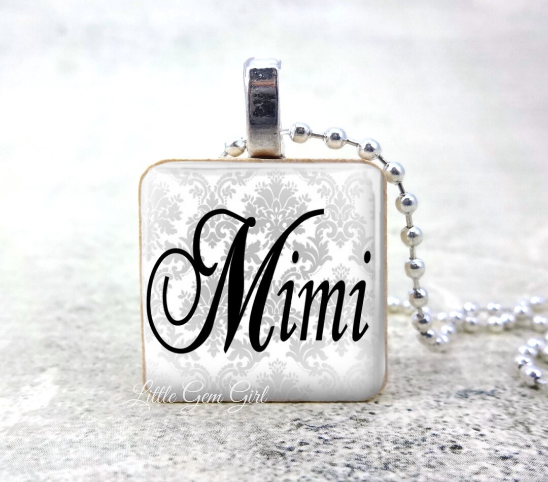 Mimi Pendant Charm - Black and White Elegant Wood Pendant for Mother's ...