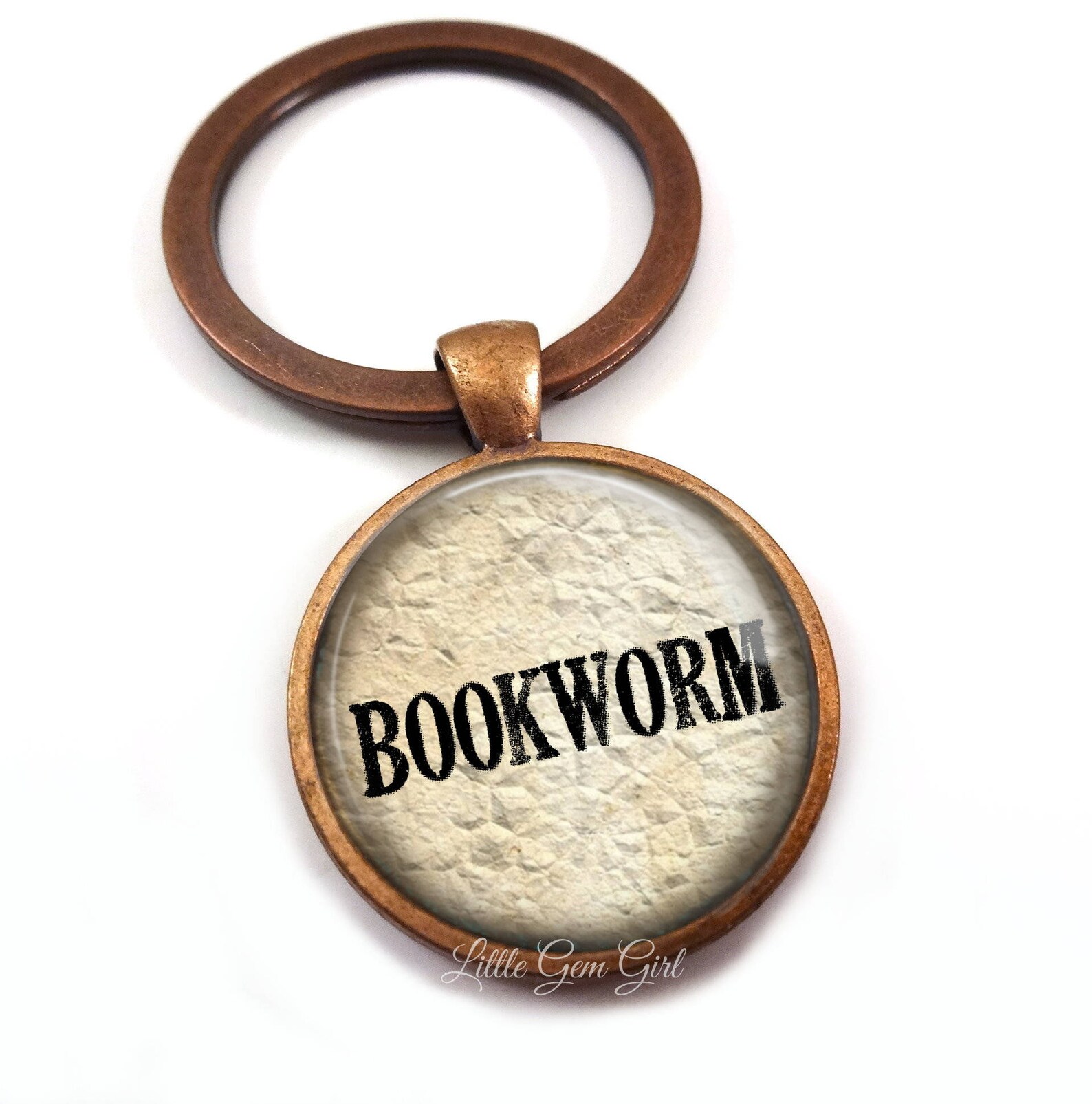 Bookworm Necklace Bookworm Jewelry Book Necklace or Key | Etsy