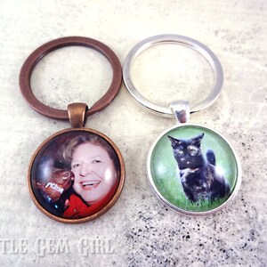 Custom Handwriting & Photo Key Chain - Double Sided Handwritten Message ...